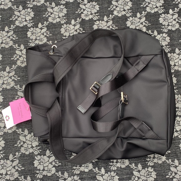 kate spade | Bags | Kate Spade The Sam Nylon Medium Backpack In Black ...